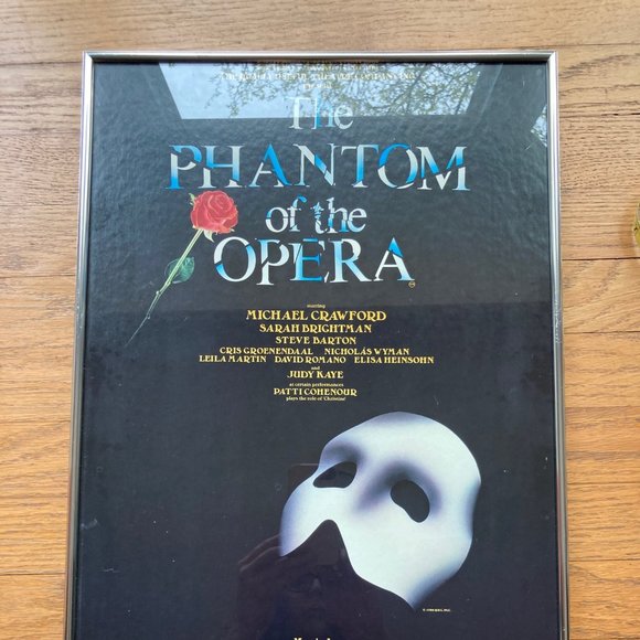 Wall Decor | Phantom Of The Opera Broadway Poster Framed | Poshmark